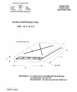 Double Reinforced Pads | Keeler Precast Concrete, Inc.