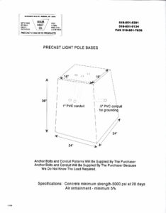 Light Pole Bases | Keeler Precast Concrete, Inc.